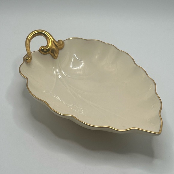 Lenox | Dining | Lenox Woodleaf Collection Gold Trinketcandy Dish ...